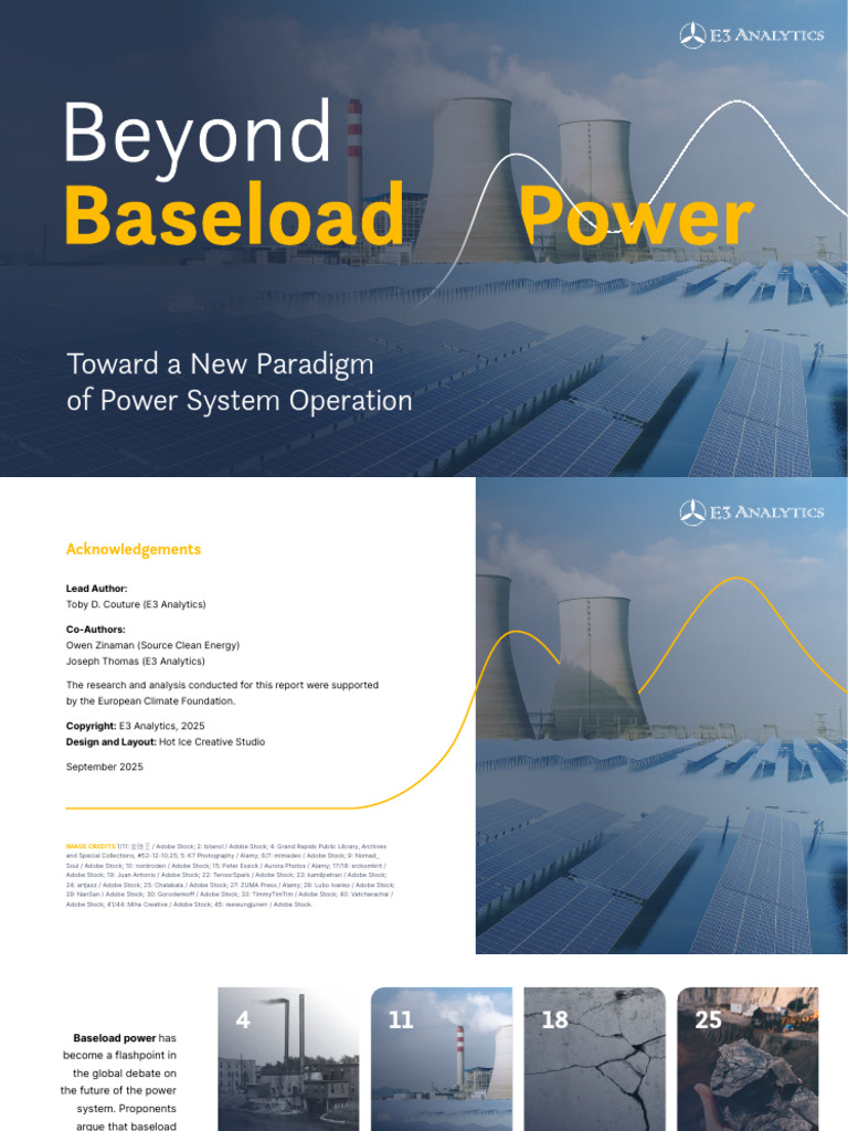 E3 Analytics Beyond Baseload Power Sept 2025 | PDF | Solar Power ...