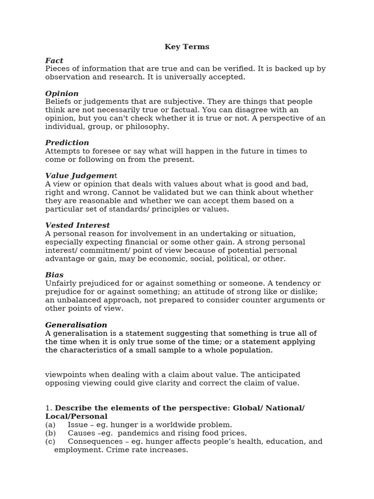 Key Terms | PDF | Fallacy | Reason