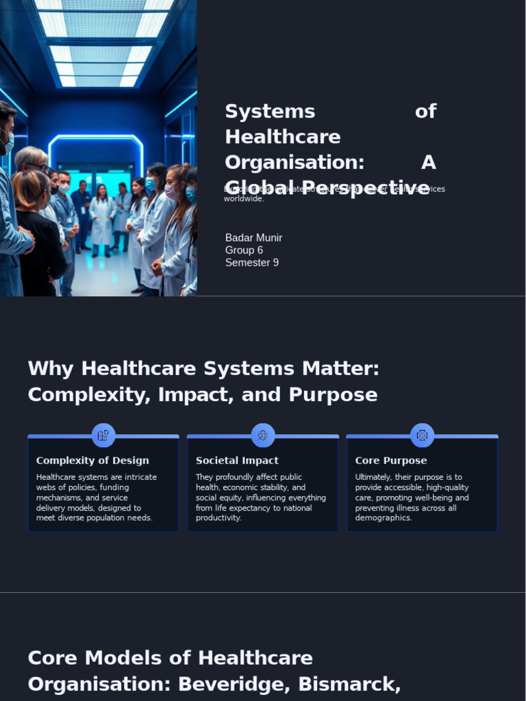 Systems of Healthcare Organisation A Global Perspective | PDF | Health ...
