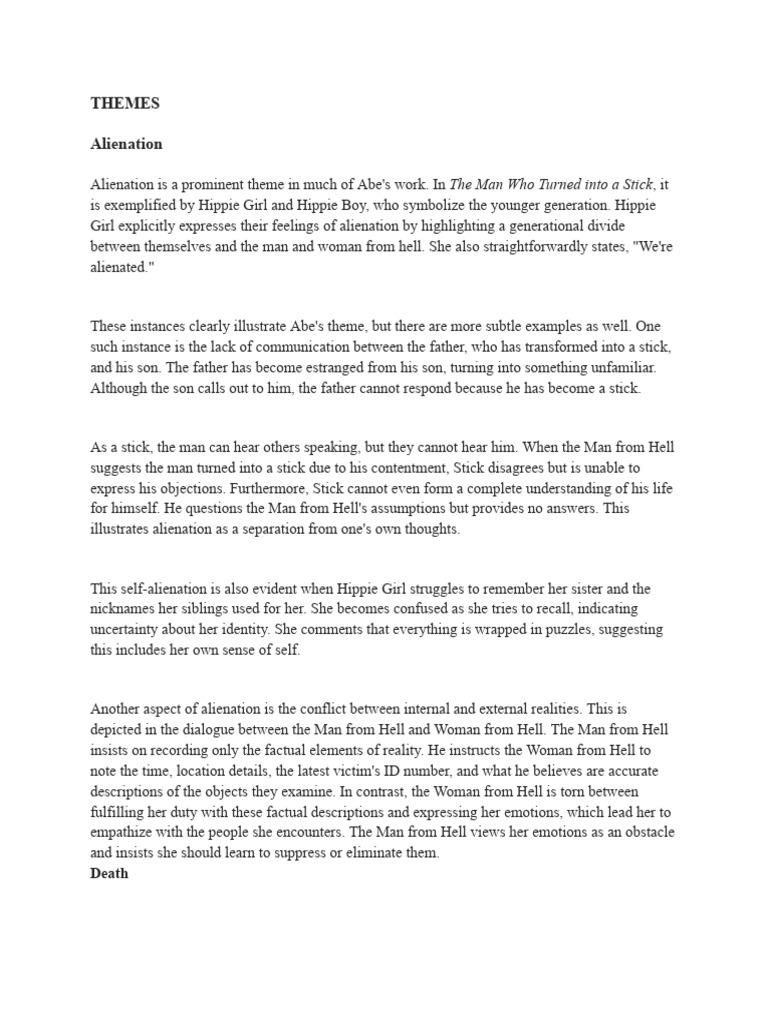 The Man Who Turned Into A Stick | PDF | Behavioural Sciences ...