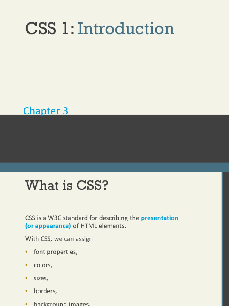 Introduction to CSS Basics | PDF | Html | Html Element