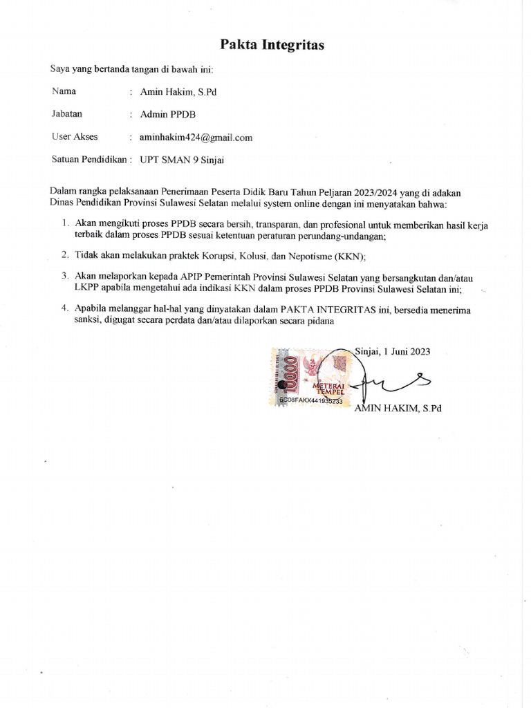 fakta integritas | PDF