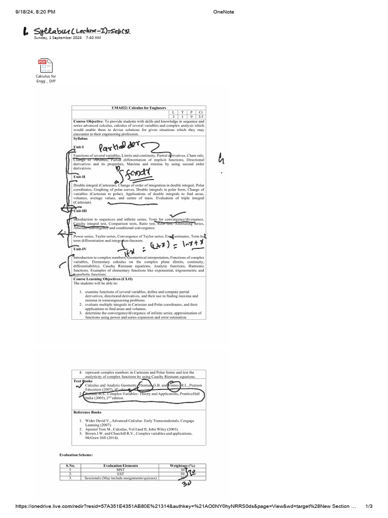 Calculus for Engineering: Differential Methods | PDF