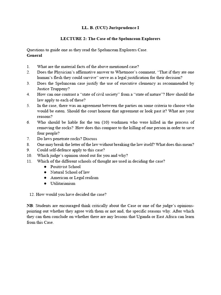 Speluncean Explorers Case Analysis Guide | PDF