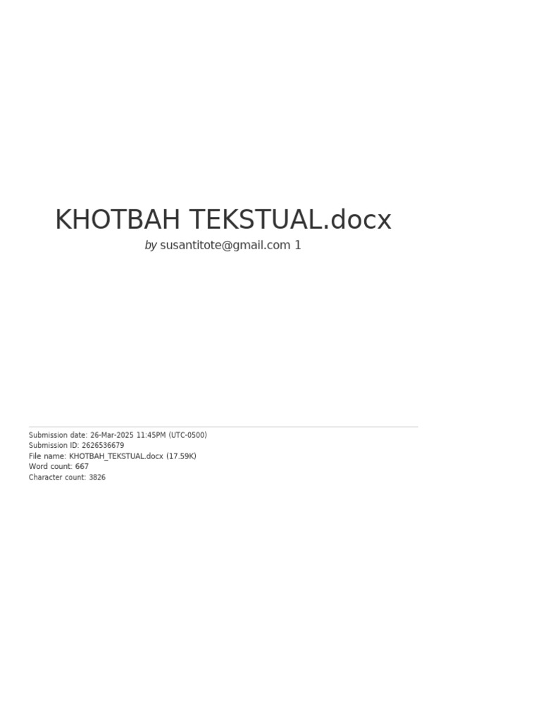 KHOTBAH TEKSTUAL - Hermin | PDF