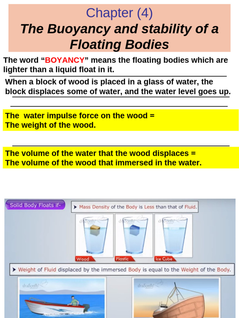 Stability of Floating Bodies Explained | PDF | Buoyancy | Physical ...