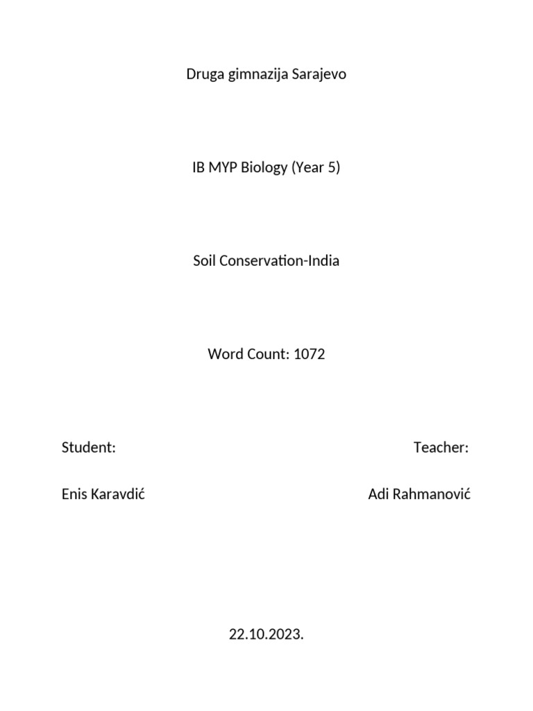 Soil Conservation-Biology Essay | PDF | Crop Rotation | Soil