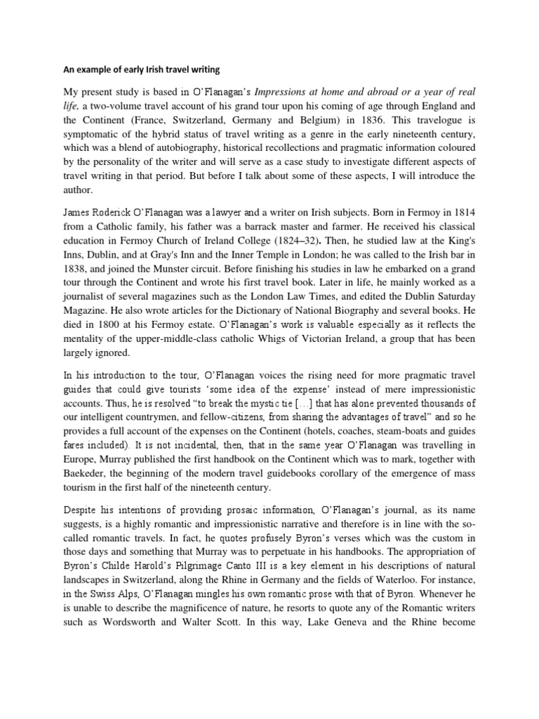 Early Irish Travel Writing Study | PDF | History
