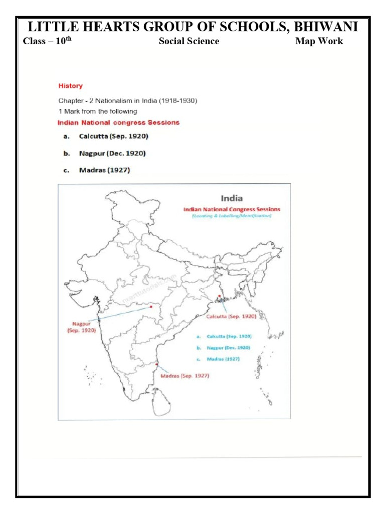 10th SST - Map Work | PDF