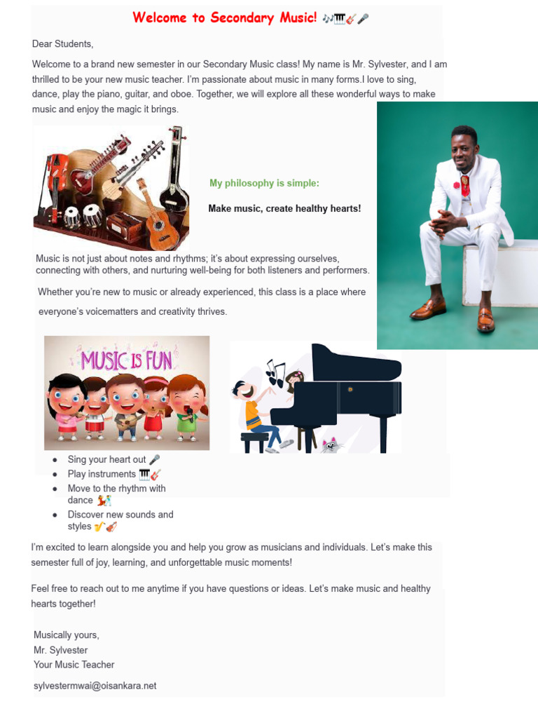 Welcome To Secondary Music | PDF