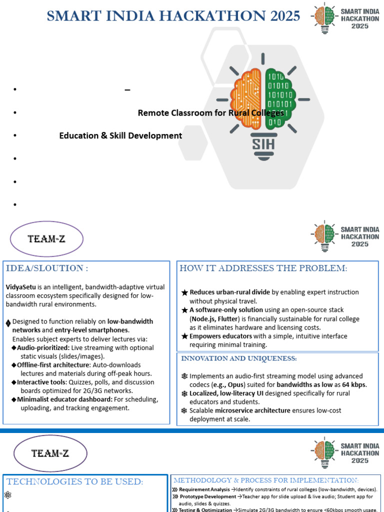 SIH2025 IDEA Presentation Format (1) (1) 1 | PDF | Mobile App | Streaming Media