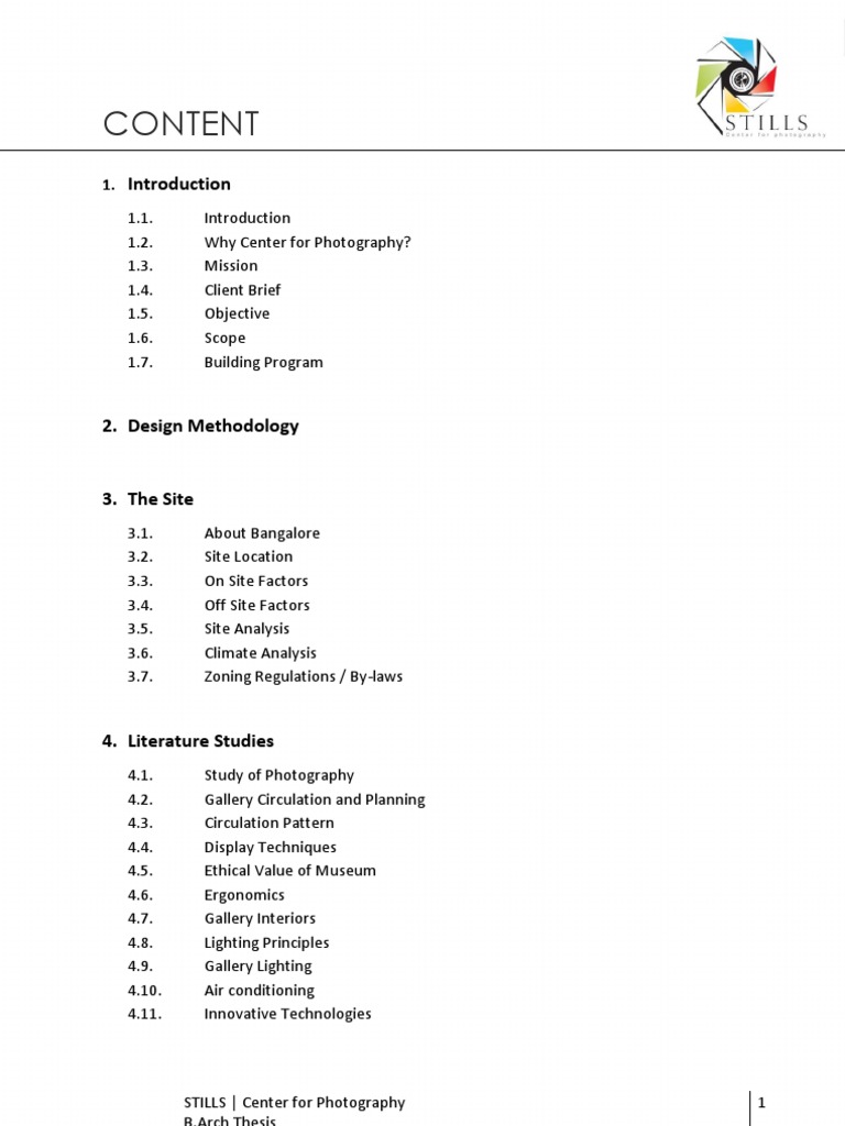 (Report) Center For Photography | PDF | Thesis | Design
