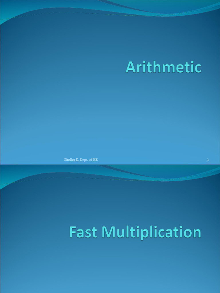 Part-4 Fast Multiplication | PDF | Multiplication | Discrete Mathematics