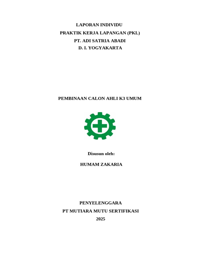Laporan K3 PT Adi Satria Abadi 2025 | PDF