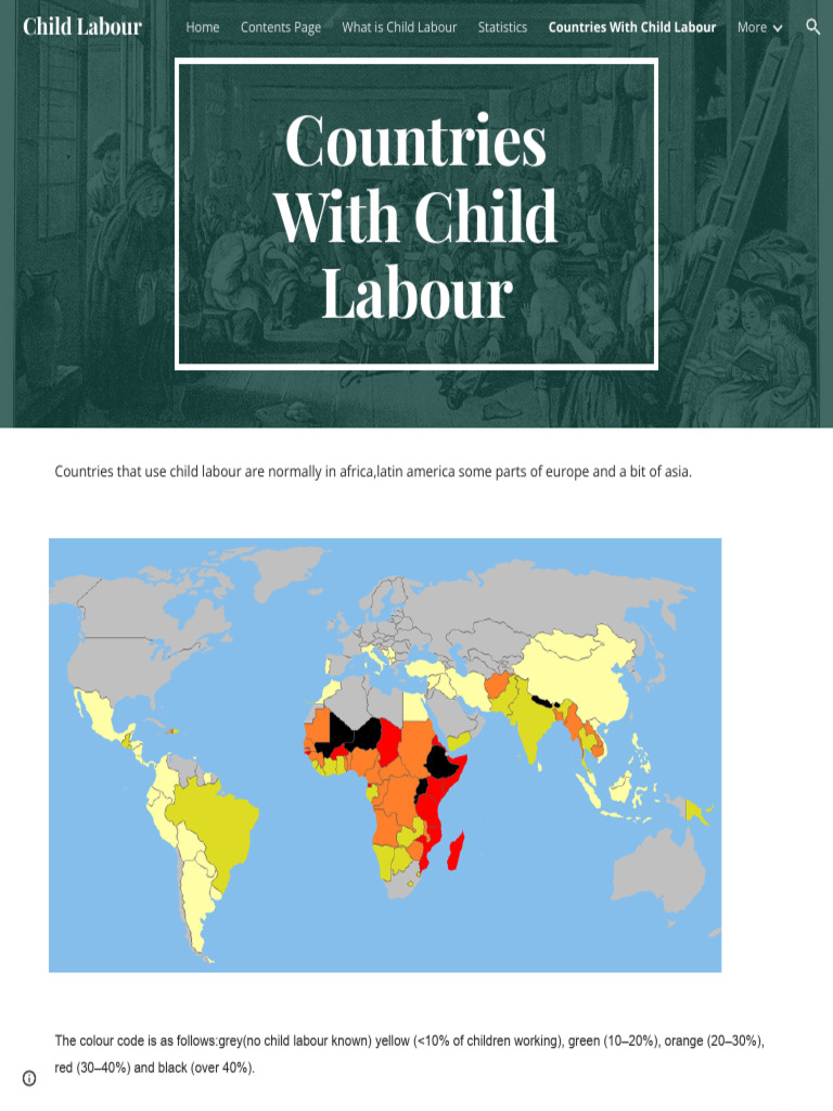 Child Labour - Countries With Child Labour | PDF