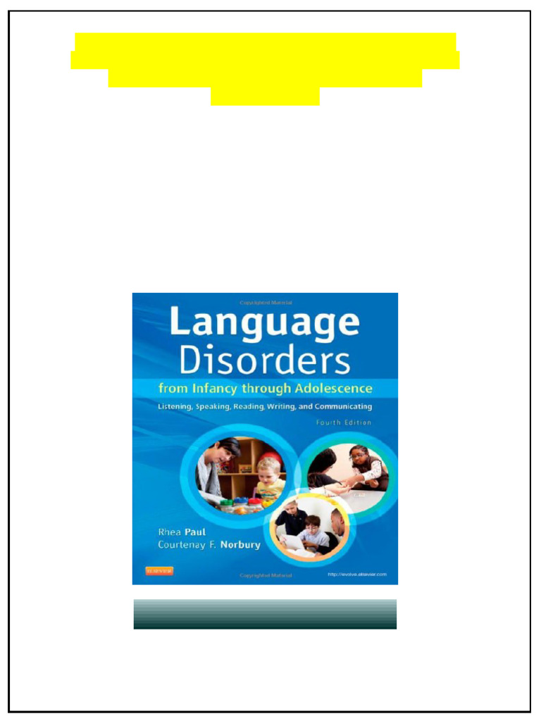 Language Disorders From Infancy Through Adolescence Listening Speaking ...
