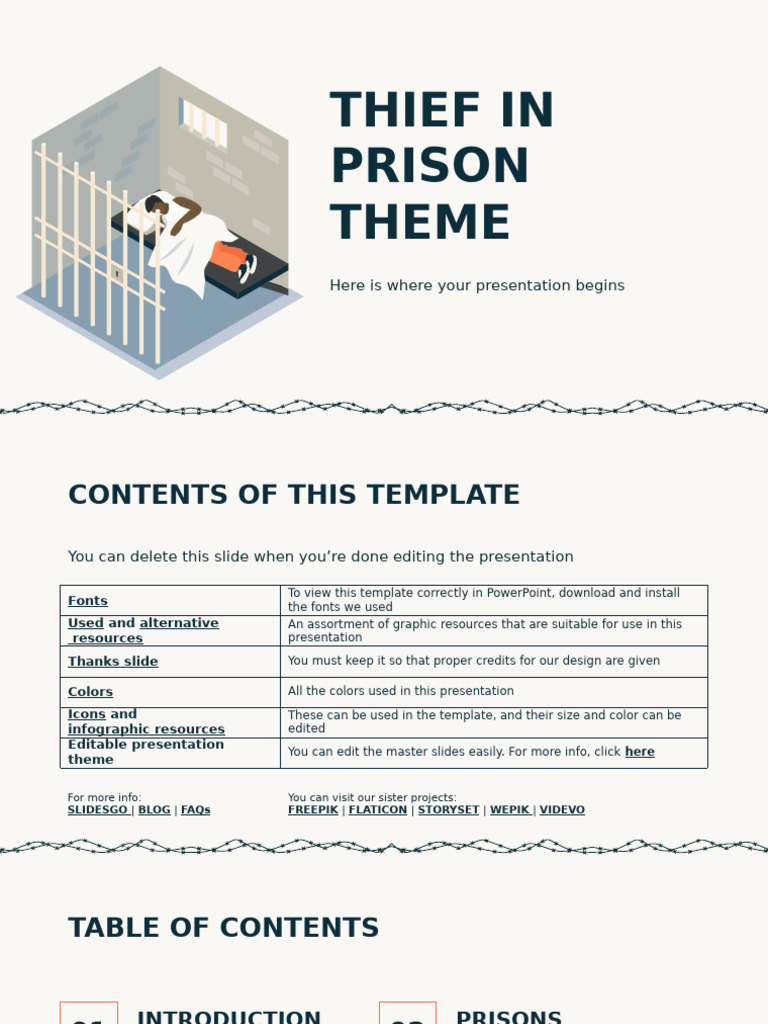 Prison Presentation Template Guide | PDF | Planets | Mercury (Planet)