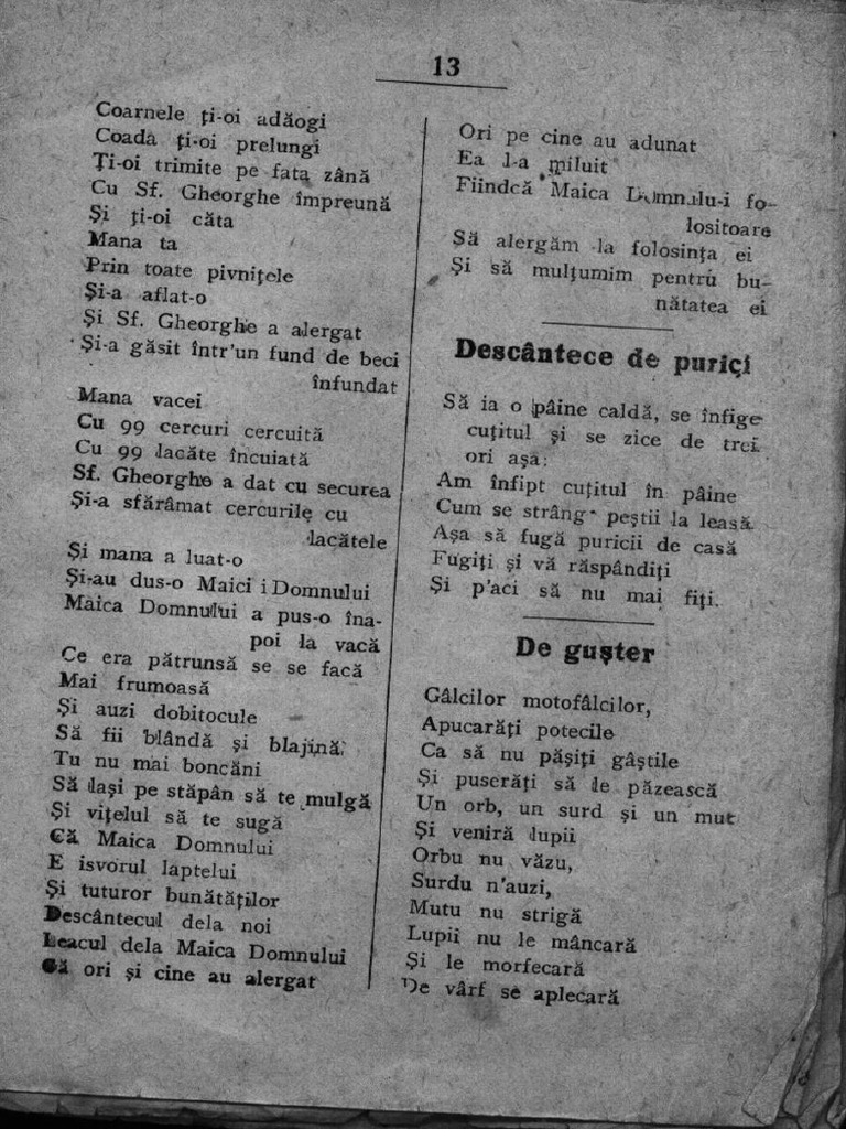 Carte de Descantece Din Gura Babelor | PDF
