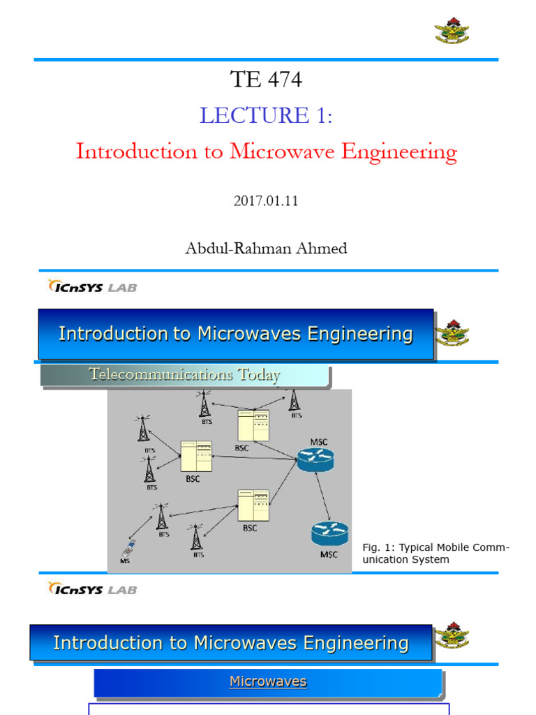 Introduction to Microwave Engineering | PDF | Radio Spectrum | Microwave