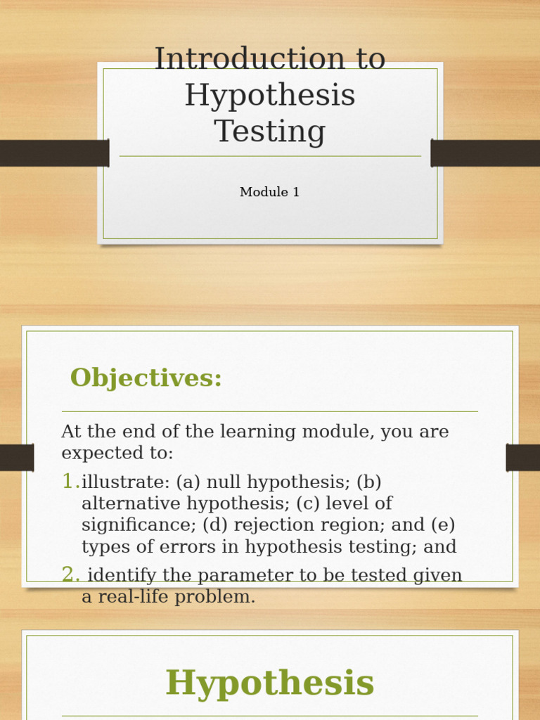 Basics of Hypothesis Testing Explained | PDF | Hypothesis | Type I And ...
