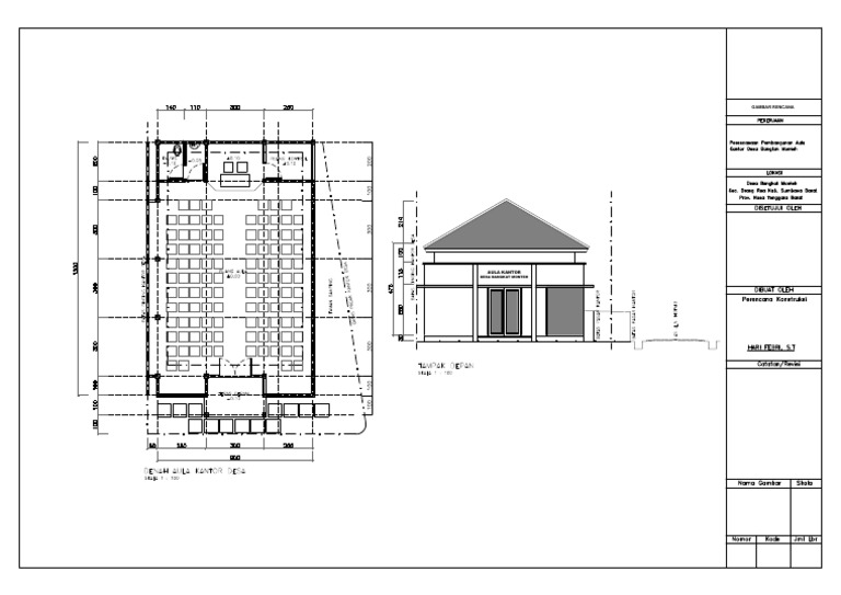 Denah Tampak Depan Aula BKM 2025 Rev.1 | PDF