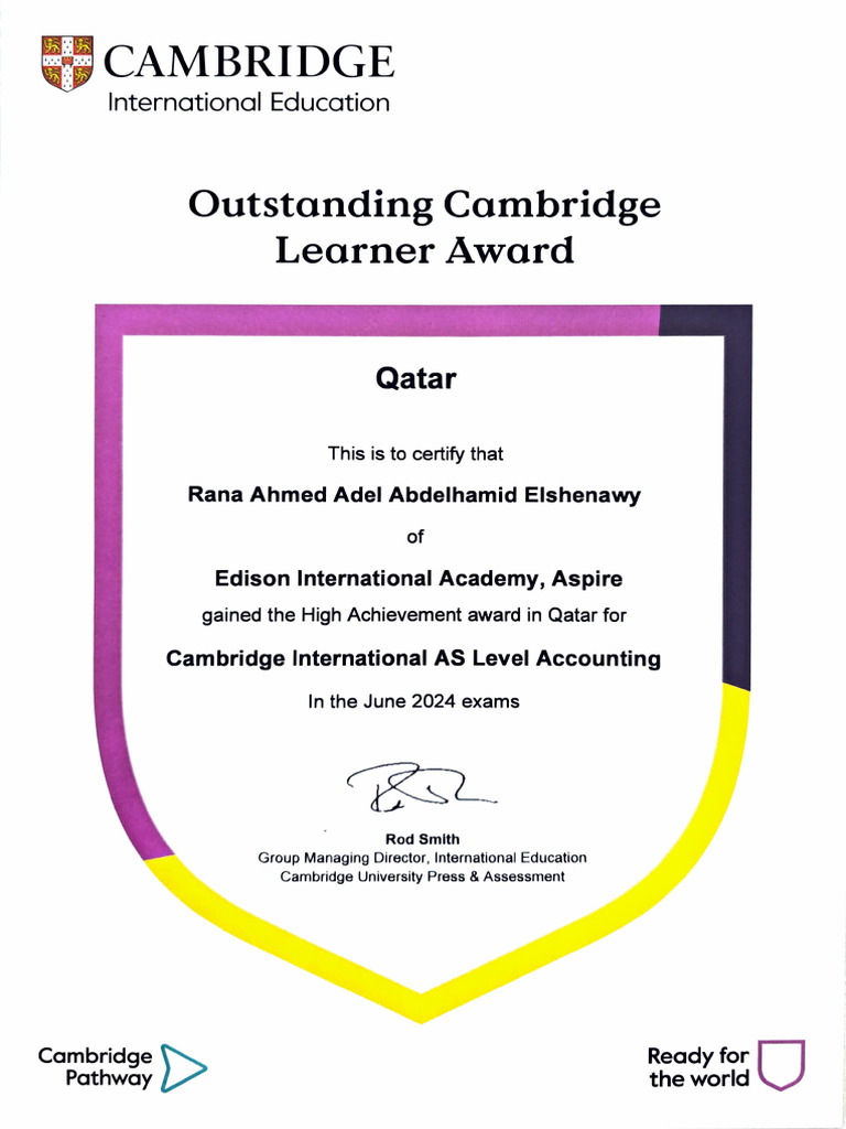 Cambridge Outstanding Learner Awards 2024 | PDF | Educational ...