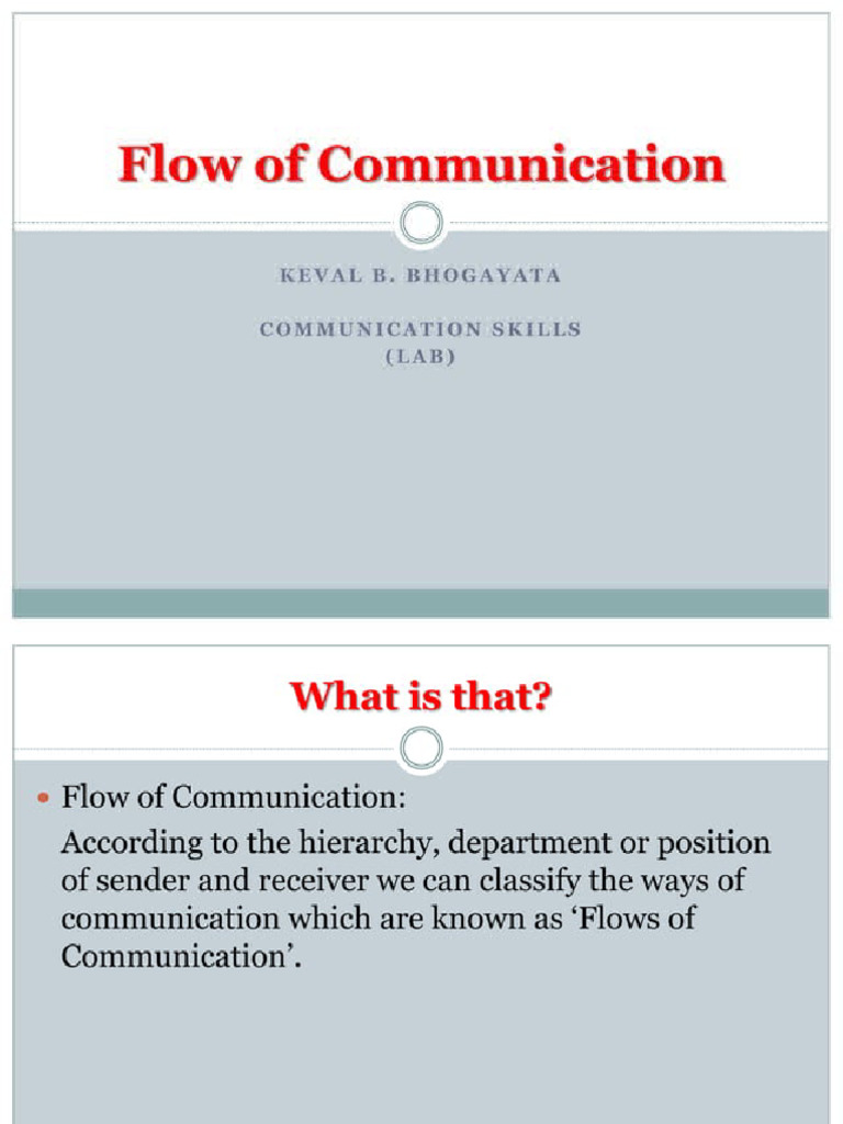Flow of Communication | PDF