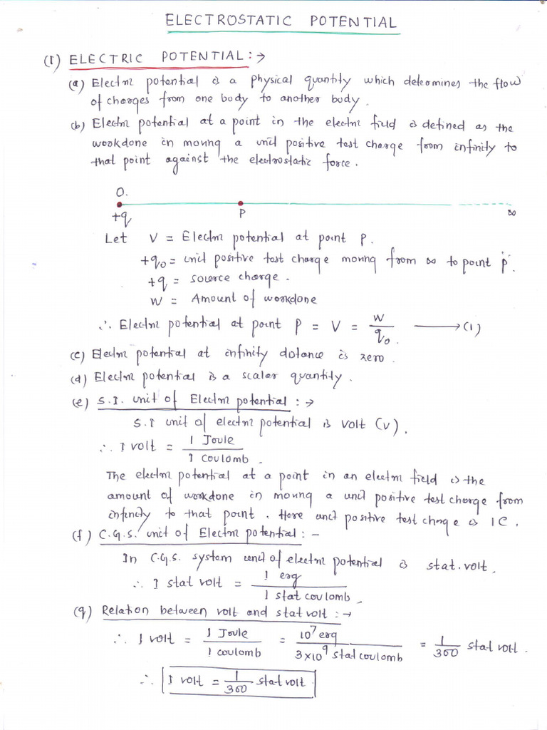 2.electric Potential | PDF