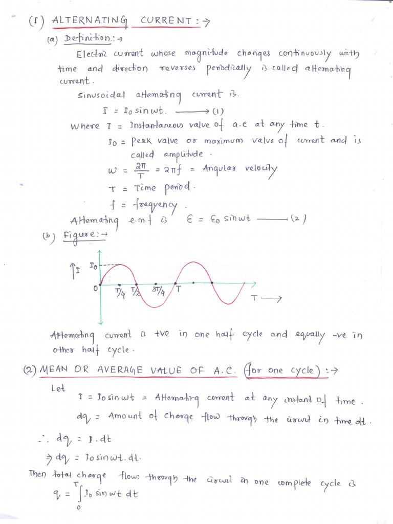 9.alternating Current | PDF