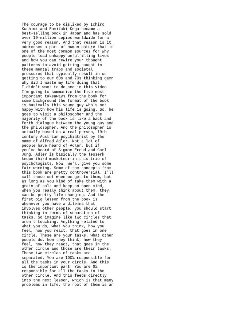 (English (Auto-Generated) (Auto-Generated) ) The Courage To Be Disliked ...