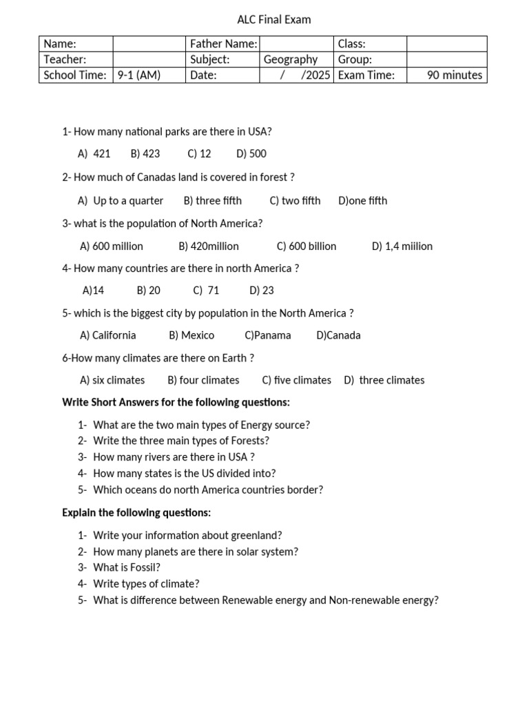 7th Grade - Geography | PDF