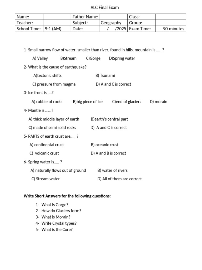 9th Grade - Geography | PDF