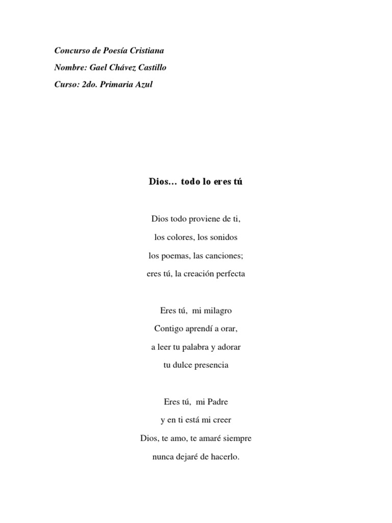 Concurso de Poesía Cristiana