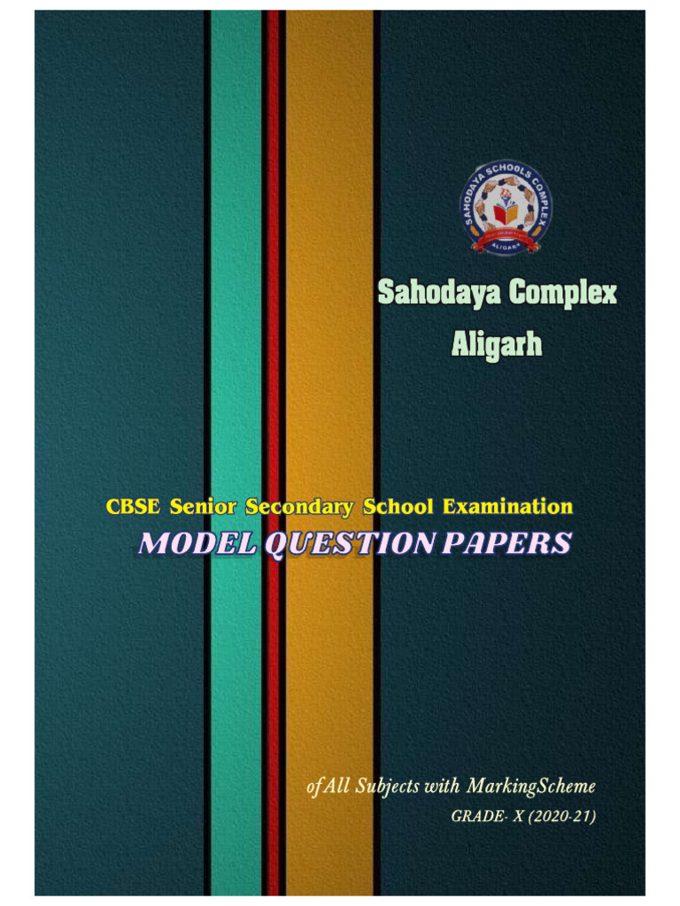 Model Question Paper Book Class X | PDF