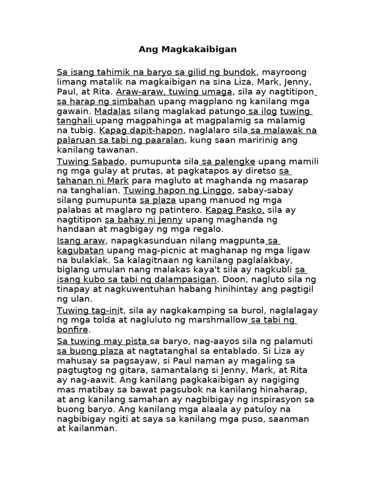 Ang Magkakaibigan | PDF