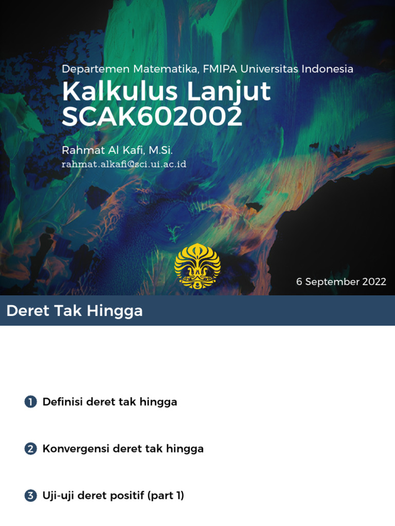 Konvergensi dan Deret Tak Hingga | PDF