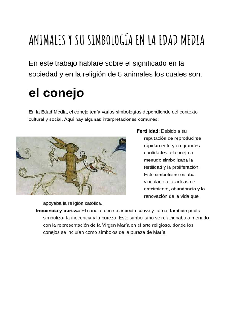 Simbolismo Animal en la Edad Media | PDF | Los símbolos | Edades medias