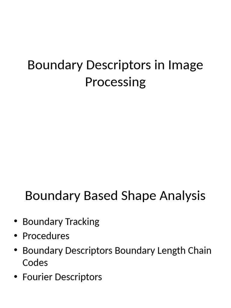 Boundary - Descriptors - Presentation Using Fourier Transform | PDF | Discrete Fourier Transform ...