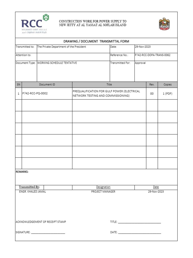 p742 Rcc Dopa Trans 0062 Prequalification (Elec) | PDF