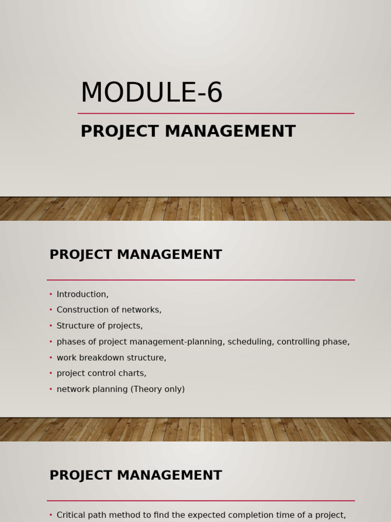 Module 6.Pptx Or | PDF | Project Management | Business