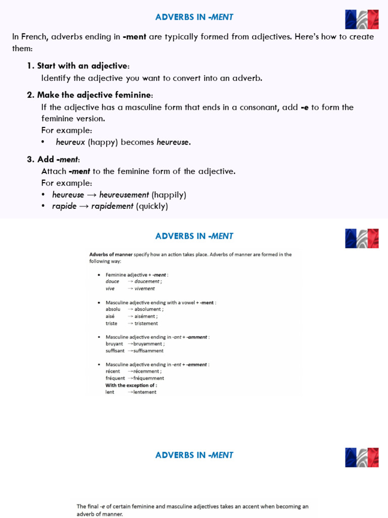 Adverbs in - Ment | PDF