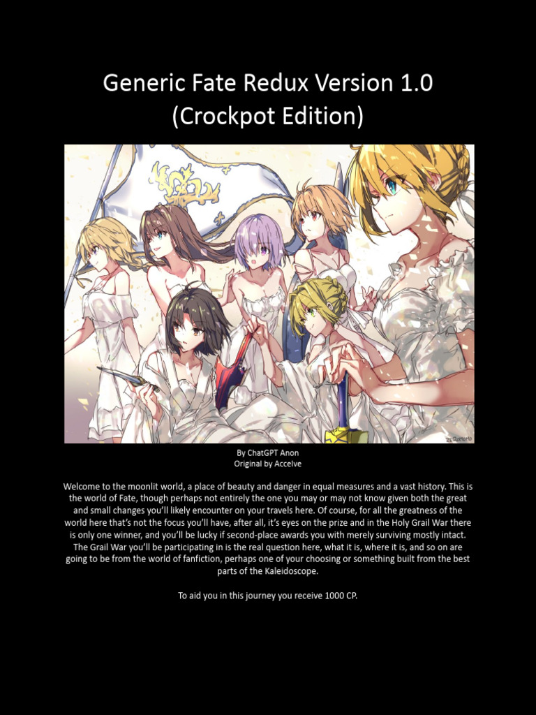 Fate Redux: Holy Grail War Guide | PDF | Knowledge