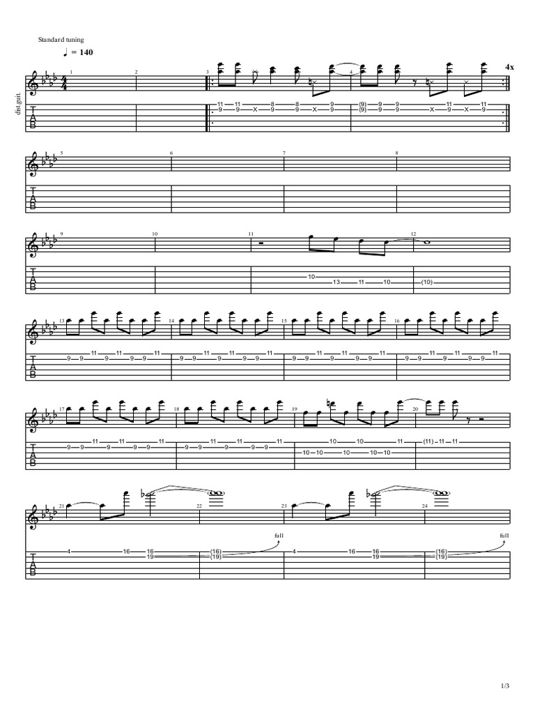 Guitar Standard Tuning Guide | PDF