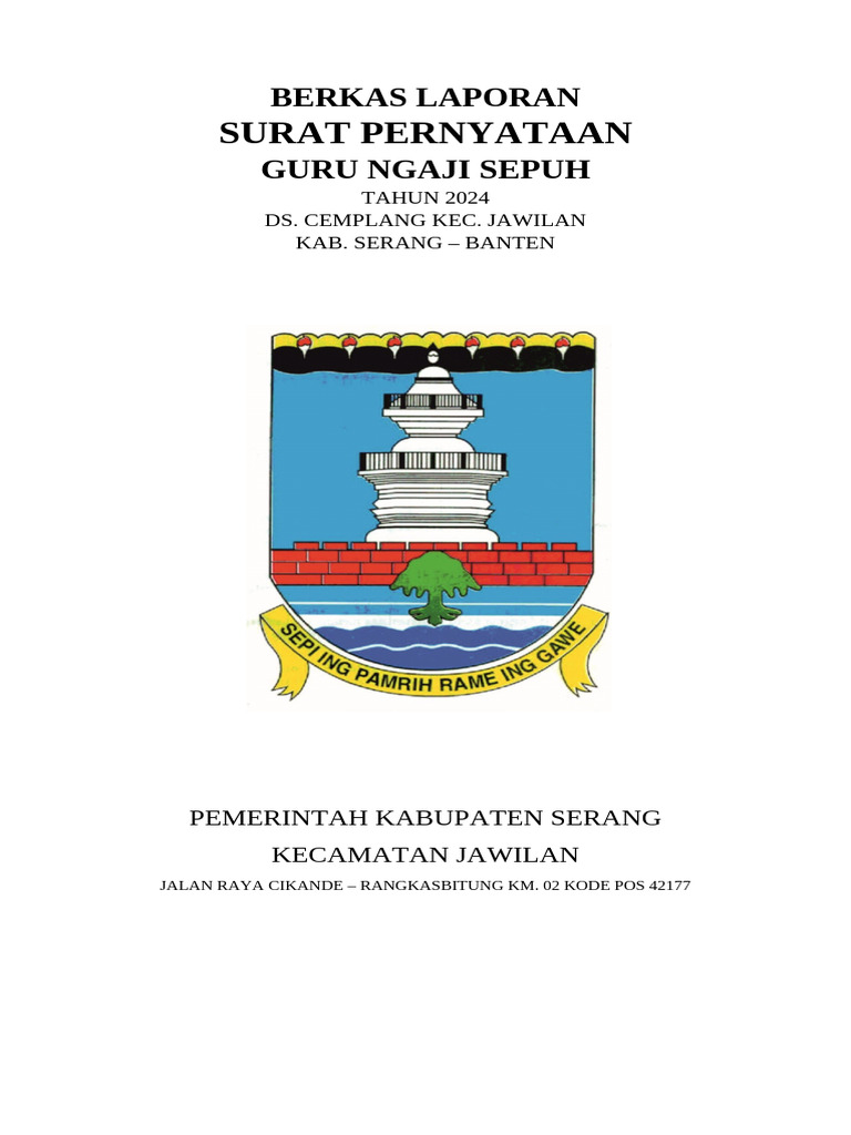 Berkas Laporan Cover Guru Ngaji | PDF