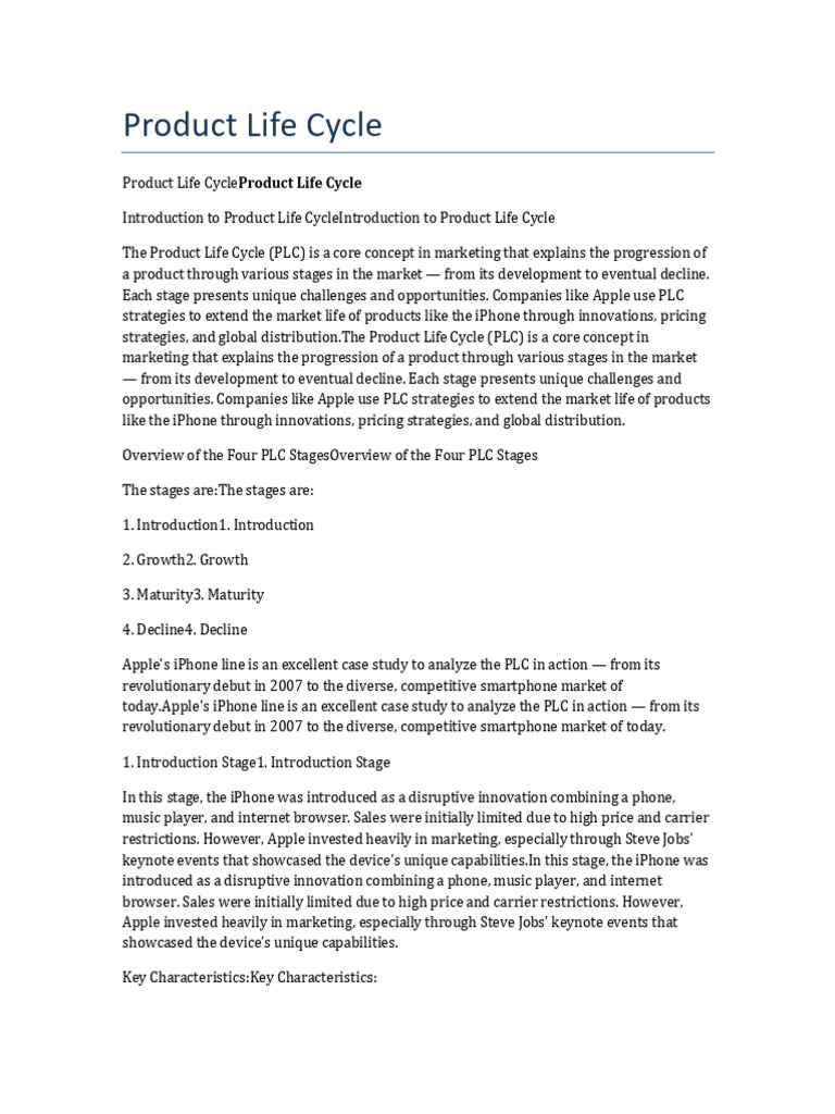 Iphone Product Life Cycle Analysis Pdf I Phone Apple Inc