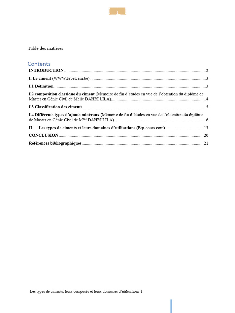 Types de ciment et leurs usages | PDF | Ciment | Béton