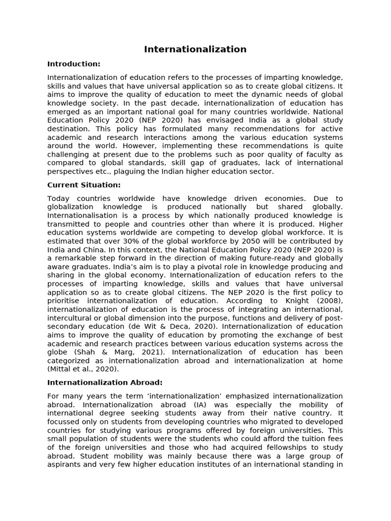 Challenges in Education Internationalization | PDF | Economies