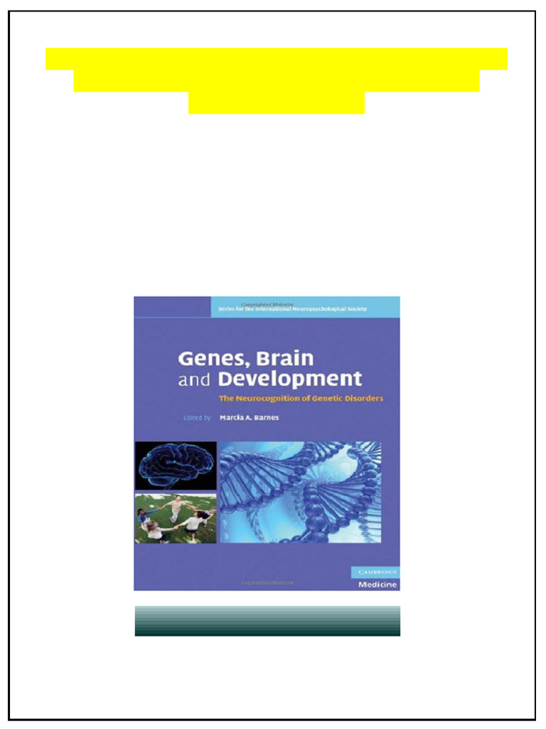 Genes Brain and Development The Neurocognition of Genetic Disorders 1st ...