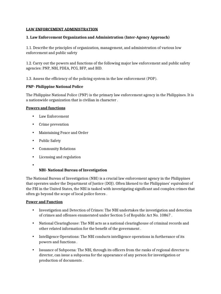 Inter-Agency Law Enforcement Overview | PDF | Police | Coast Guard