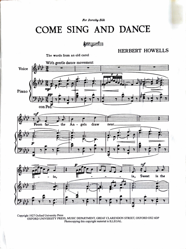 Come Sing and Dance by Howells | PDF | Musical Forms | Music Theory